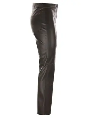 Max Mara Coated Fabric Trousers - Black