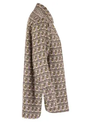 Max Mara Reversible Printed Silk Shirt - Pink