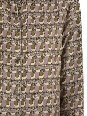 Max Mara Reversible Printed Silk Shirt - Pink