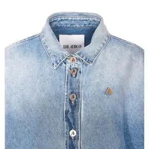 Attico Diana Shirt Jacket Asymmetrical, Faded Effect, Degrad