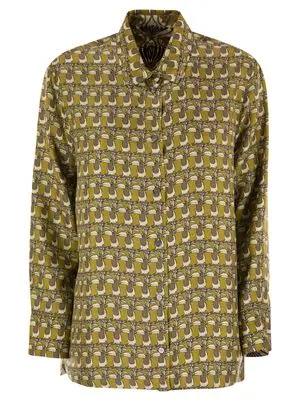 Max Mara Reversible Printed Silk Shirt