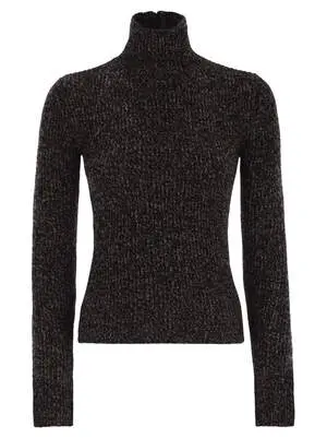 Max Mara MAX MARA Wool And Cashmere Mouliné Turtleneck Jumper Brown