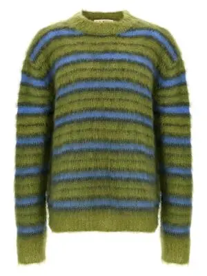 Marni MARNI Brushed Mohair Striped Sweater Multicolor