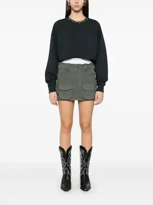 GOLDEN GOOSE Embellished Cropped Sweatshirt - Multicolor