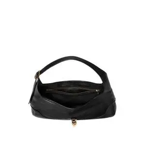 Gucci Leather Shoulder Bag With Piston Closure