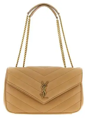 Saint Laurent SAINT LAURENT Loulou Medium Shoulder Bag Cream