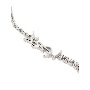 Saint Laurent Cable-link Chain Logo Tag Bracelet