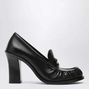 Burberry Cadet Leather Loafers With Heel - Black