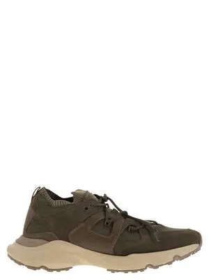 TOD'S Suede And Technical Fabric Lace-up Sneakers - Multicolor