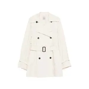 TOTEME Double-breasted Belted Trench Coat - Cream