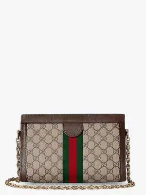 Gucci Ophidia Shoulder Bag In Coated Canvas - Multicolor