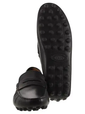 TOD'S Gommino Bubble Leather Loafers - Black