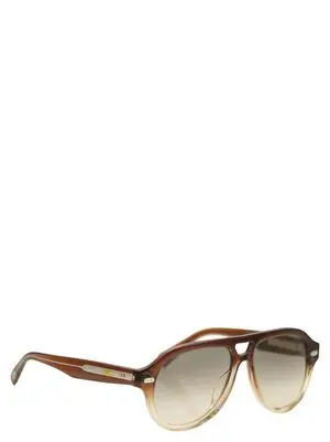 Brunello Cucinelli Paul Acetate Aviator Sunglasses