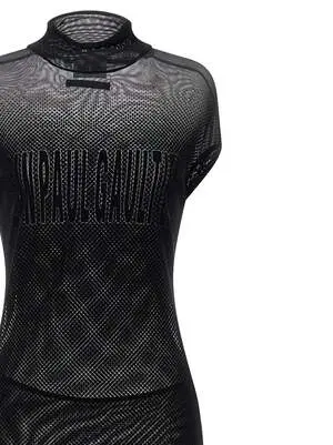 JEAN PAUL GAULTIER Flocked Mesh Dress