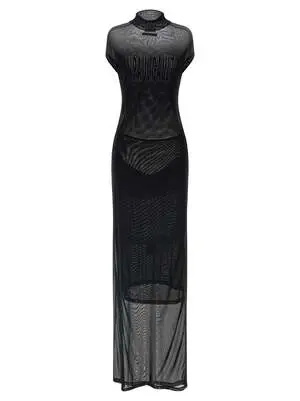 JEAN PAUL GAULTIER Flocked Mesh Dress
