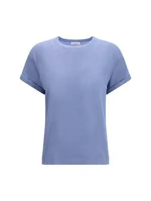 Brunello Cucinelli Cashmere Glitter T-shirt - Blue