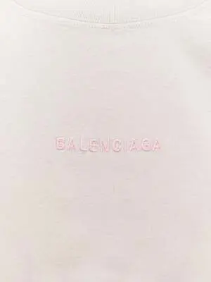 Balenciaga Cotton T-shirt With Embroidered Logo
