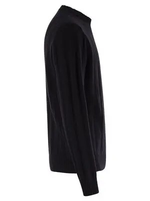 Peserico Wool And Cashmere Ribbed Crew Neck Jumper