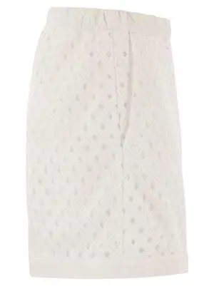 Herno Perforated Geometric Shorts