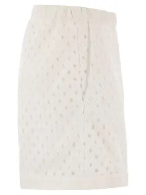 Herno Perforated Geometric Shorts