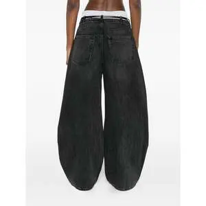 Alexander Wang Grey Denim Wide-leg Jeans - Gray