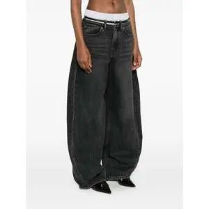 Alexander Wang Grey Denim Wide-leg Jeans - Gray