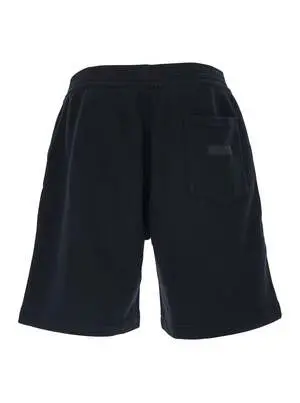 Givenchy Cotton Bermuda Shorts With Elastic Waist And Logo Patch - Multicolor