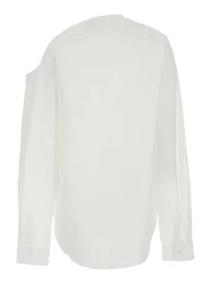 Coperni Cotton Shirt With Asymmetrical Buttoning And Chest Pocket - Multicolor