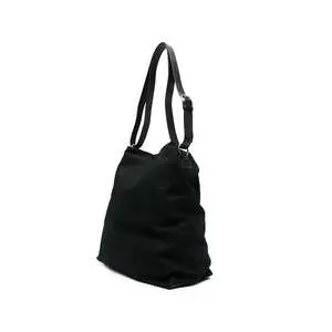Dries Van Noten Canvas & Leather Tote Bag - Black