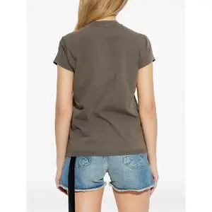 Rick Owens Mock Neck Short Sleeve Top With Patch Pocket