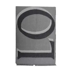 Loewe Logo Wool And Cashmere Scarf - Gray