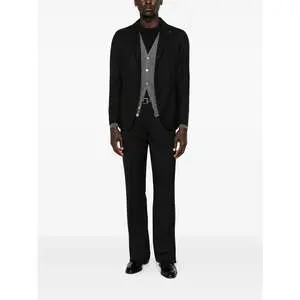 Tagliatore Single-breasted Notched Lapel Blazer - Black