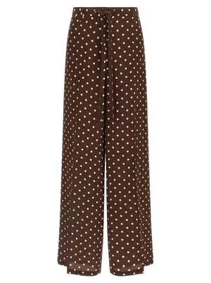 P.a.r.o.s.h Polka Dot Print Silk Trousers