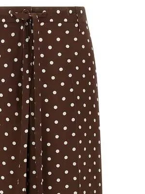 P.a.r.o.s.h Polka Dot Print Silk Trousers
