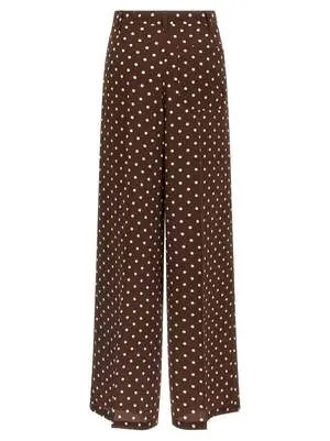 P.a.r.o.s.h Polka Dot Print Silk Trousers