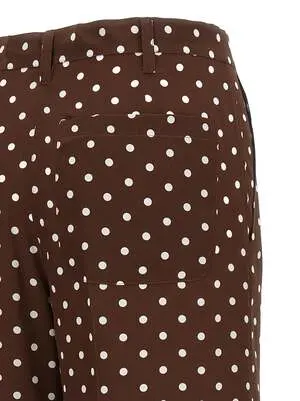 P.a.r.o.s.h Polka Dot Print Silk Trousers