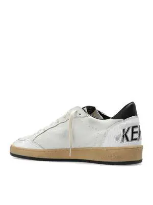 GOLDEN GOOSE Ball-star Sneakers In White Nappa With Black Star - Multicolor