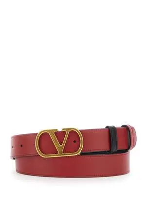 Valentino Garavani Reversible Belt With Vlogo Buckle - Multicolor