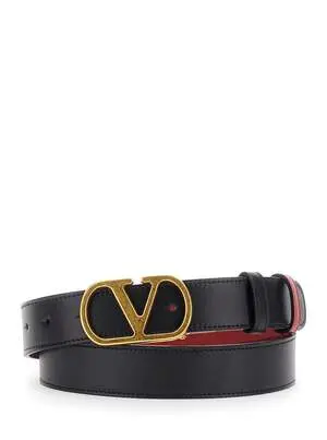 Valentino Garavani Reversible Belt With Vlogo Buckle - Multicolor