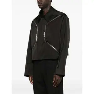 Rick Owens Polyester Zip Fastening Shirt Jacket - Black