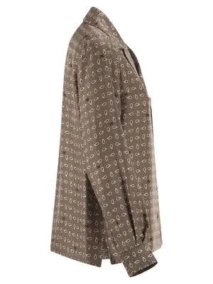 Max Mara Printed Silk Shirt - Brown