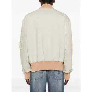 VIVIENNE WESTWOOD Light Denim Bomber Jacket With Ribbed Trim