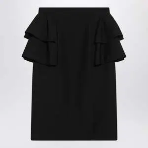 Valentino Garavani Midi Skirt With Ruffles - Black