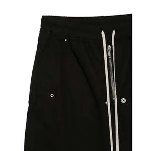 Rick Owens Organic Cotton Drawstring Trousers - Black