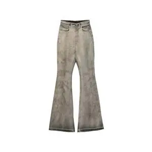 Rick Owens Beige Flared Leg Denim Jeans - Cream