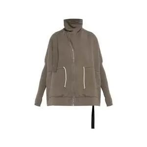 Rick Owens RICK OWENS DRKSHDW Zip-Up Funnel Neck Sweatshirt Gray