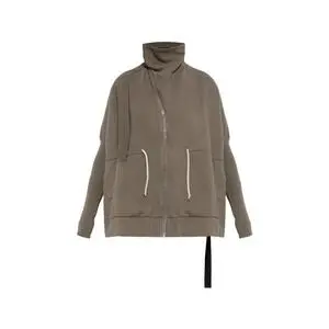 Rick Owens RICK OWENS DRKSHDW Zip-Up Funnel Neck Sweatshirt Gray