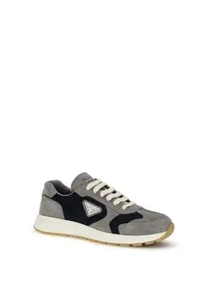 Prada Prax Sneakers In Suede And Re-nylon - Blue