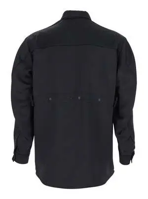 Moncler Tech Fabric Shirt With Logo Patch - Multicolor