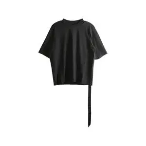 Rick Owens Short Sleeve T-shirt With Ribbon Detail